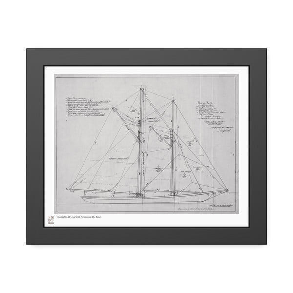 Framed Print - "Bluenose Sail Plan” by William James Roué, Halifax, Ca ...